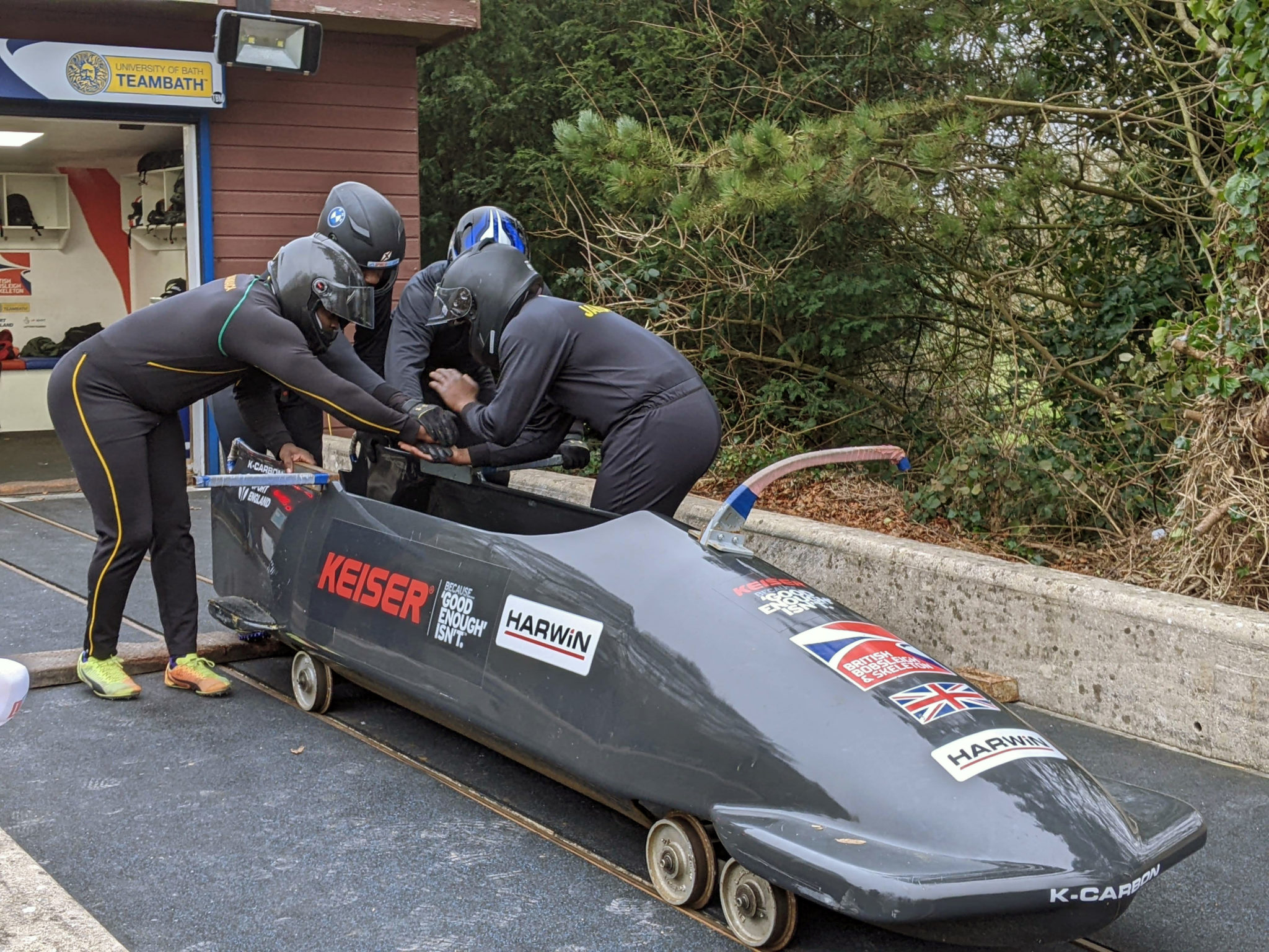 Jamaican bobsleigh team training at University of Bath to fine-tune ...