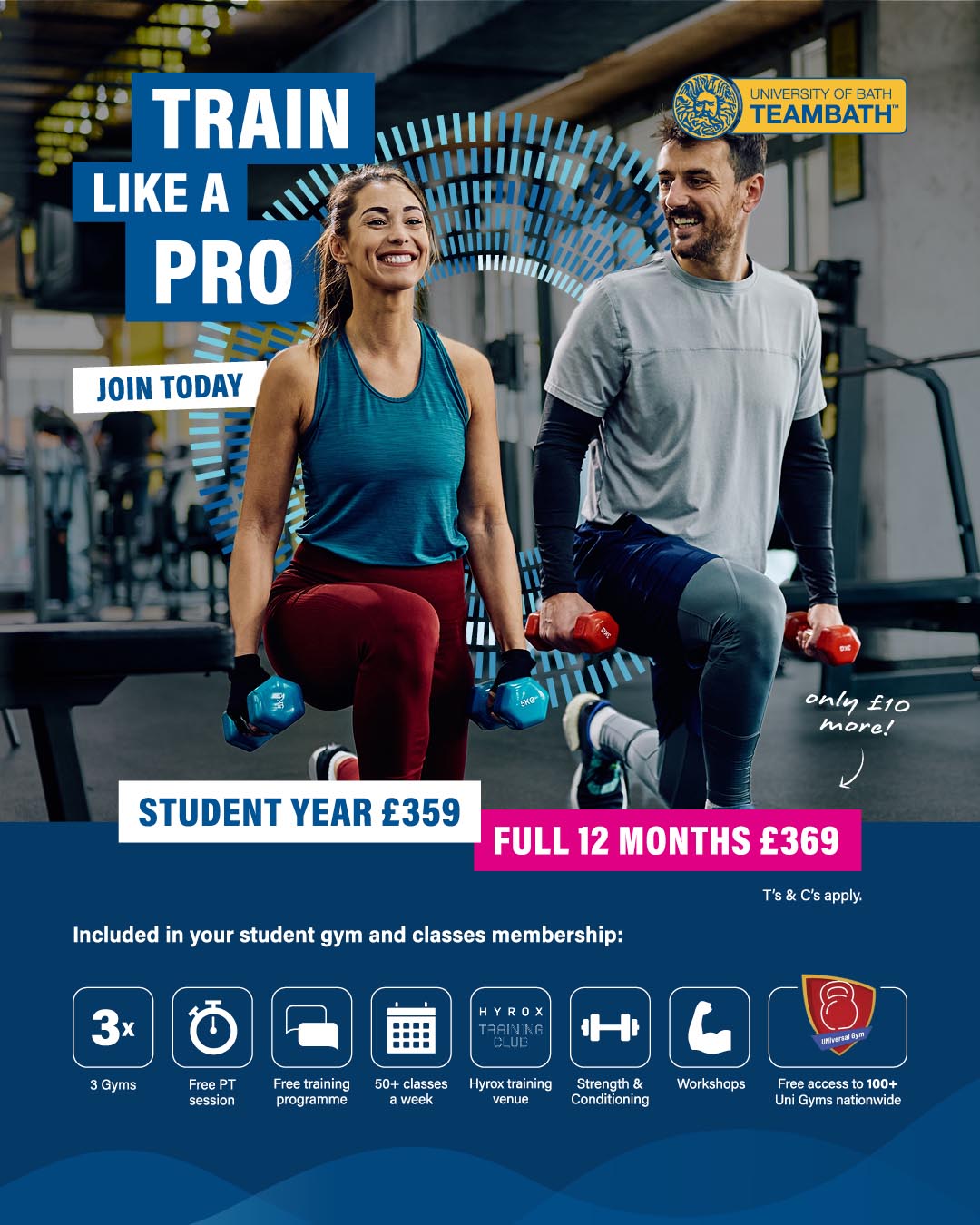 Get access to swimming, basketball, athletics, racket sports, MUGA and ...